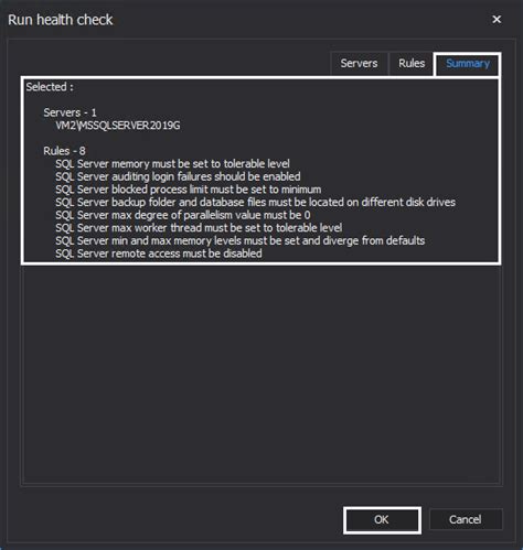Perform Health Check Analysis On Sql Server Instance Configuration