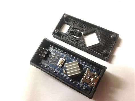 Arduino Nano Case With Heatsink Bore And Reset Button 3d Model 3d
