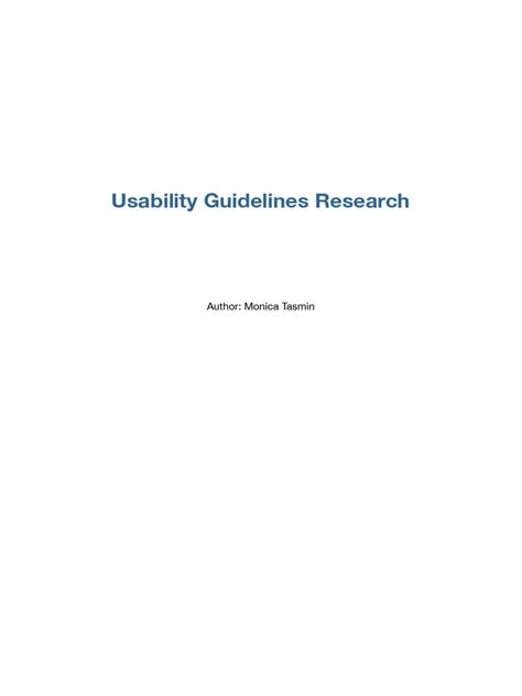 Usability Guidelines Research Pdf