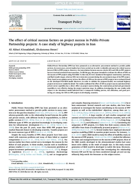 Pdf The Effect Of Critical Success Factors On Project Success In