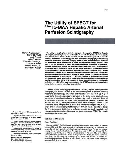Pdf The Utility Of Spect For 99mtc Maa Hepatic Arterial Perfusion Scintigraphy