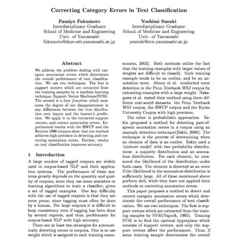 Correcting Category Errors In Text Classification Acl Anthology