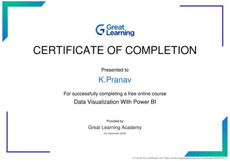 Greatlearningacademy Powerbi Datavisualization Continuouslearning Glacertificate Pranav