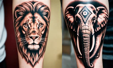 Lion And Elephant Tattoo Meaning Unveiling The Symbolism Behind These