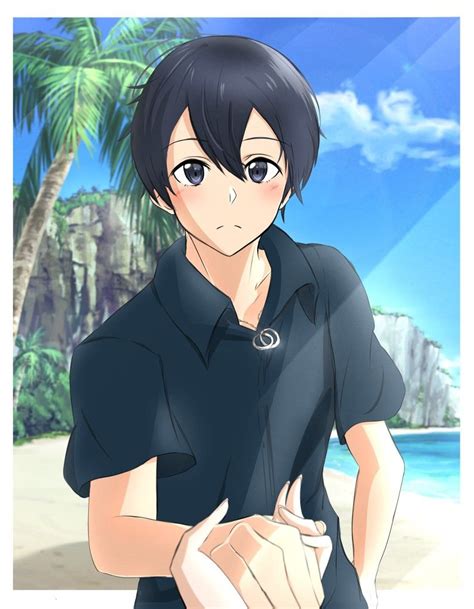 Kirito Holding Asuna Hand Kirito Anime Art