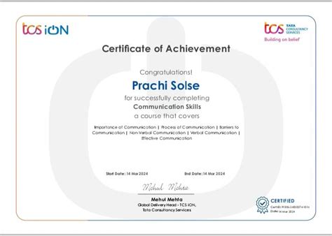 Prachi Solse On Linkedin Tcsion Communicationskills Tcsioncareeredge