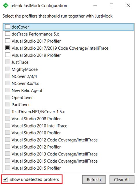 code coverage tools justmock documentation telerik justmock