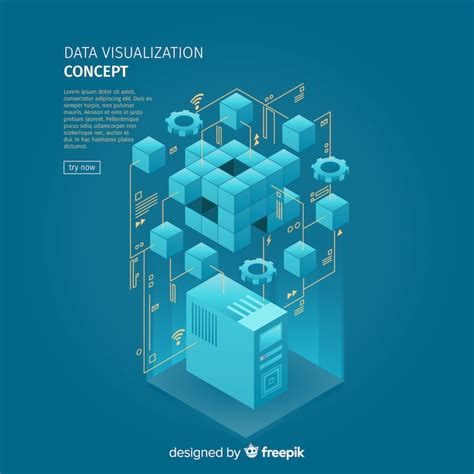 Premium Vector Isometric Data Visialization Concept Illustration
