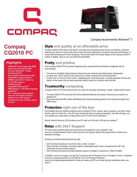 Compaq CQ2010 PC ABC Warehouse