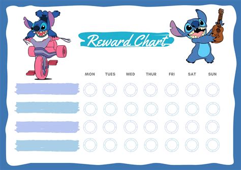 Stitch Reward Chart Etsy
