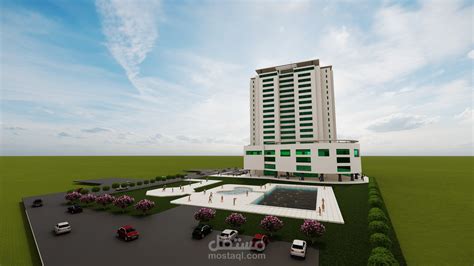 تصميم انشائي لبرج مختلط سكني وتجاري مستقل