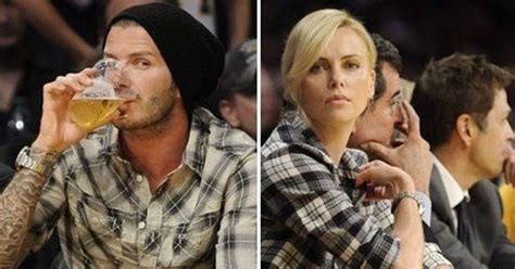 David Beckham And Charlize Theron Fashion Twins Pair Step Out In Near