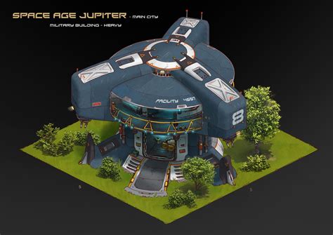 Jupiter Moon Main City Gustav Nordgren Sci Fi Building Sci Fi