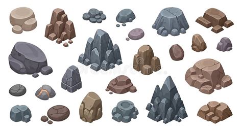 Cartoon Diverse Rocks Stock Illustrations 200 Cartoon Diverse Rocks