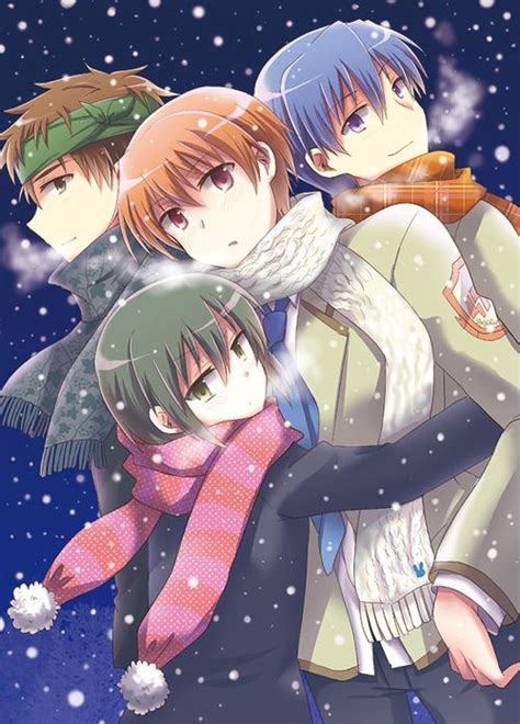 Igarashi X Hideki Hinata X Otonashi Yuzuru X Naoi Ayato From Angel Beats Fairy Tail Anime Manga