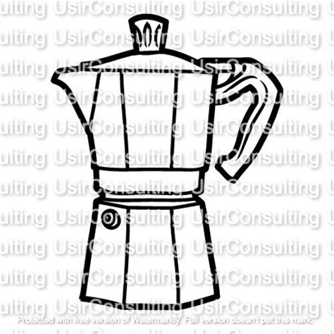Greca Coffee Pot Digital Image Svg  Png Clip Art Digital Etsy