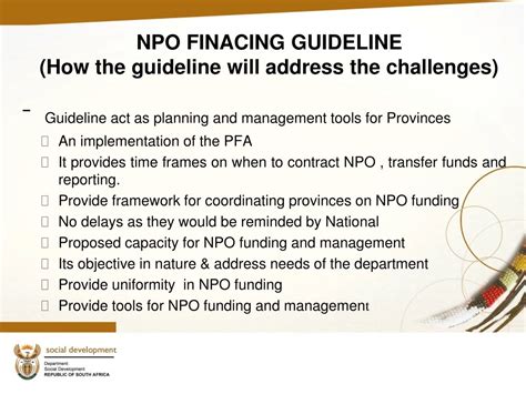 Ppt Financial Awards Policy Review 2011 Enhancing Npo Sector Funding