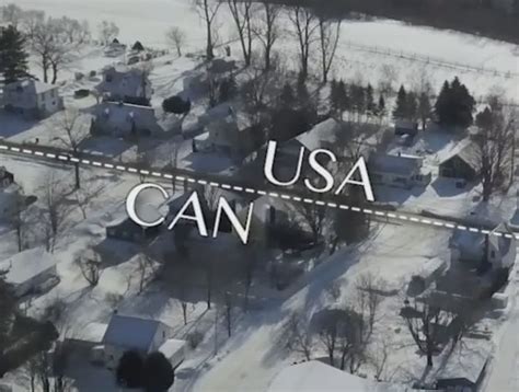 Meet Tiny Town Split Down The Middle By The Us Canada Border