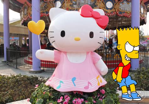 Bart Shows His Butt To Hello Kitty By Bartsimpsonfan2015 On Deviantart