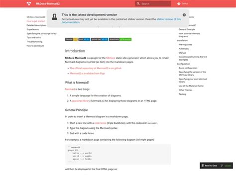 mkdocs mermaid2 plugin by fralau a mkdocs template built at lightspeed