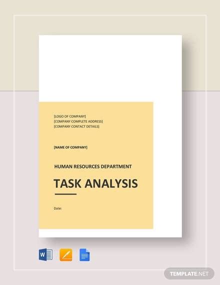 FREE 15 Task Analysis Samples In PDF Excel MS Word Google Docs Pages