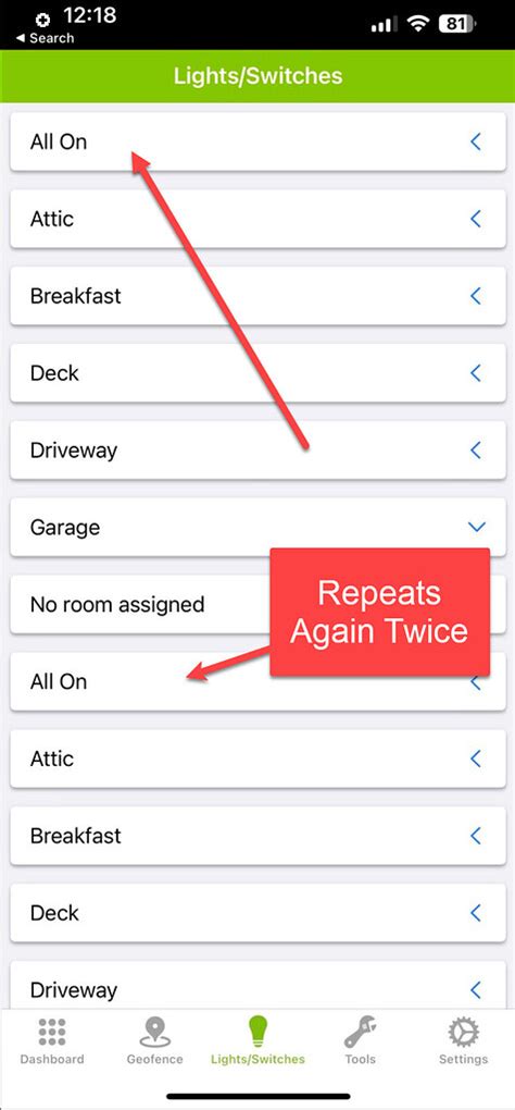 Duplicate Entries In Lights Switches Apps Hubitat