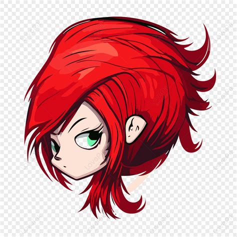 빨강 머리 벡터상표클립 아트만화 Png 일러스트 무료 다운로드 Lovepik