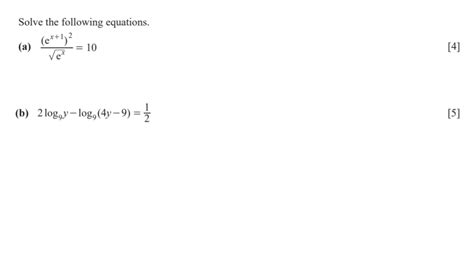 Logarithms Questions For Igcse Additional Maths Cambridge 0606