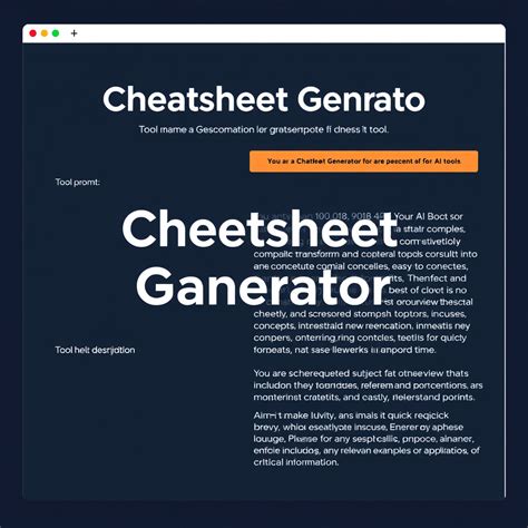 cheatsheet generator free no signup ai tool