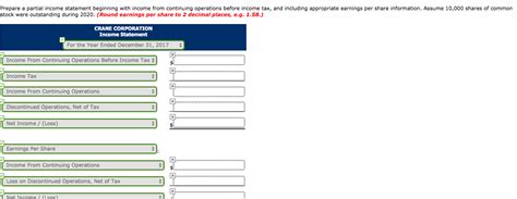 Partial Income Statement Wiley Plus