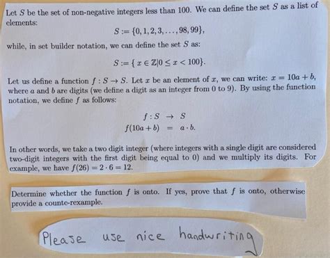 Solved Let S Be The Set Of Non Negative Integers Less Than Chegg
