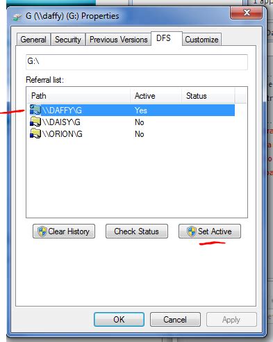 DFS Setting Primary Active Link To Point To Windows Spiceworks Community