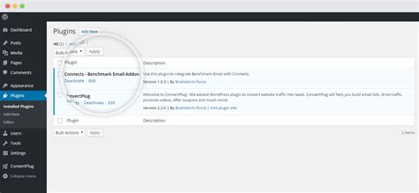 how to integrate convertplug with benchmark email documentation