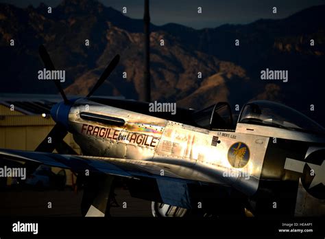 The P Mustang Fragile But Agile Sits On The Flightline After The First Day Of The