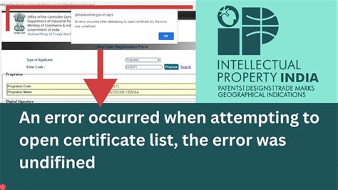 Dsc Add On Ip India For Trademark Filing An Error Occurred When Attempting To Open Certificate