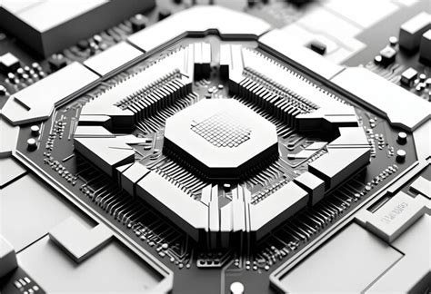 Electronic Device Circuit Board Microprocessor With Light Background Poster Vector Illustration