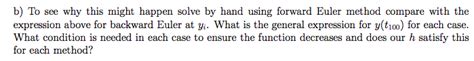 Solved Numerical Solution To Odes Consider The Following