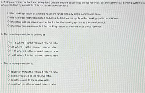 Solved A ﻿a Single Commercial Bank Can Safely Lend Only An