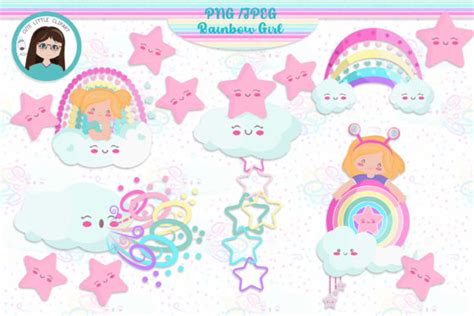 Rainbow Girls Cliparts Graphic By Cutelittleclipart · Creative Fabrica