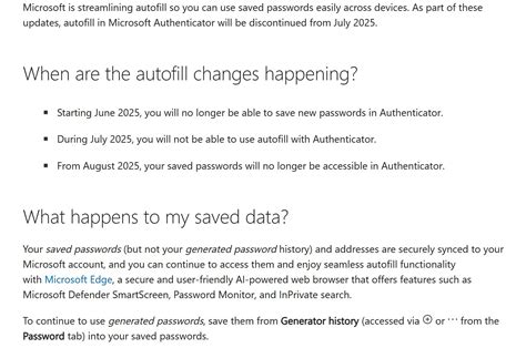 Microsoft Authenticator Warning Generated Passwords Will Be Deleted