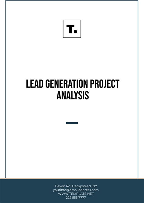 Free Lead Generation Project Analysis Template To Edit Online
