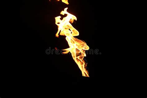 Yellow Fire Flames Isolated On A Black Background Stock Illustration Illustration Of Element