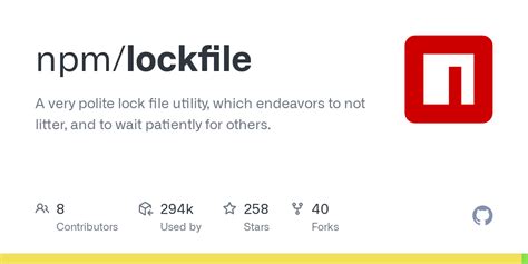 GitHub Npm Lockfile A Very Polite Lock File Utility Which Endeavors To Not Litter And To