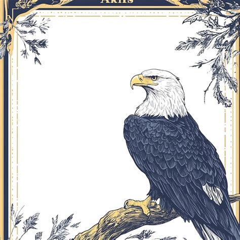 A Picture Of An Eagle With A Gold Frame That Says Quot Eagle Quot