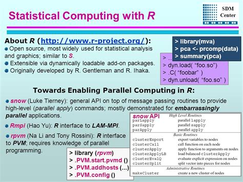 SDM Center Automatic Parallelization For Statistical Computing With PR Nagiza F Samatova