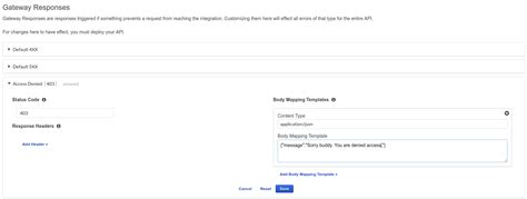 Amazon Web Services Is It Possible To Customize Api Gateway Custom