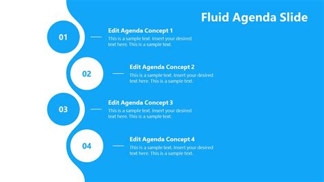 Simple Fluid Agenda Slide Template For Powerpoint Slidemodel