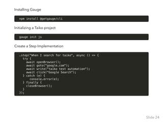 Taiko Reliable Browser Automation PPT