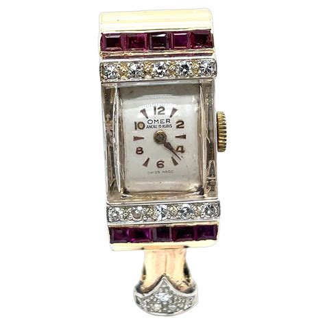 Vintage Platinum And 9ct White Gold Diamond Ladies Watch For Sale At