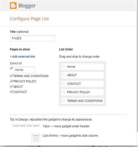 how to create static pages in blogger and make them visible on mobile